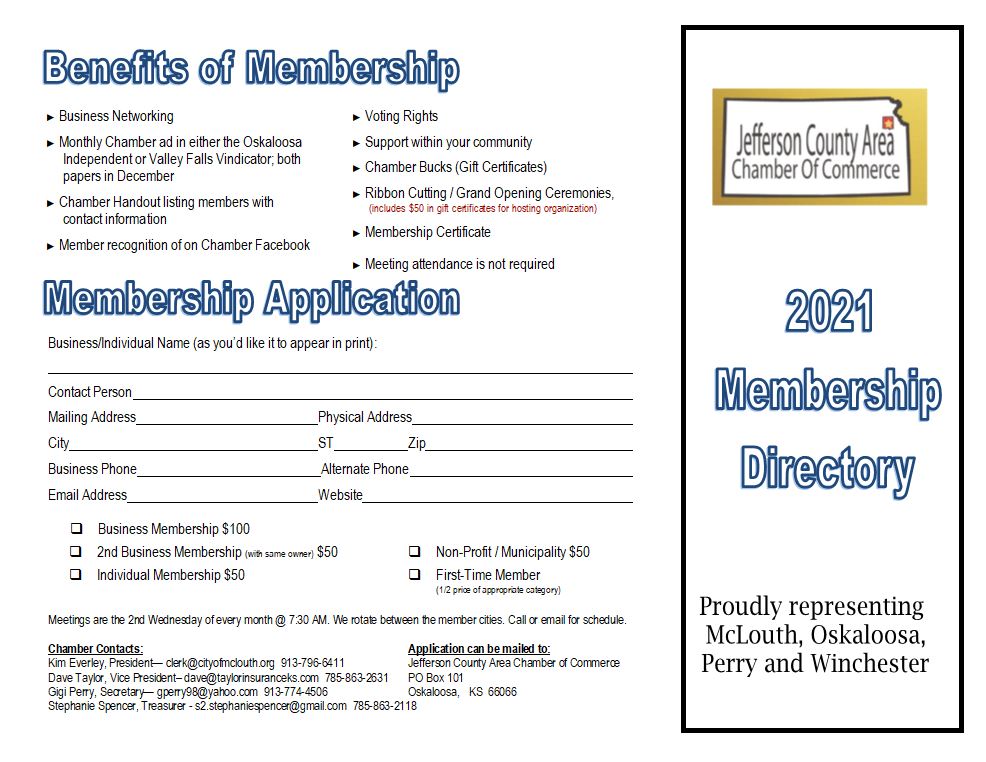 City of McLouth > Things To Do > Local Shopping - Chamber